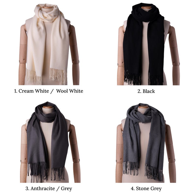 Beige Cashmere Scarf | Soft Winter Wrap | Unisex Scarf | Soft Shawl ...