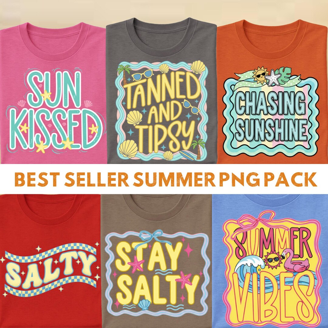 Sunshine Beach Life PNG Bundle Trendy Neon Summer Png Preppy Girly Png ...