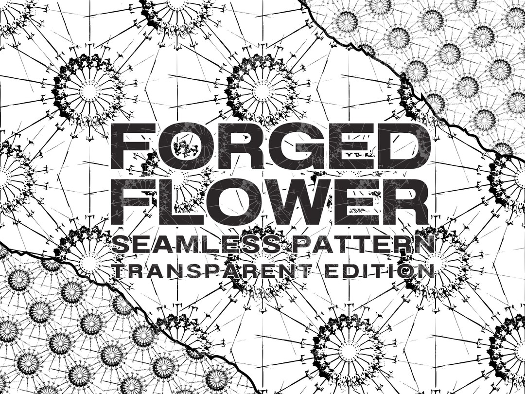 Forged Flower Seamless Pattern (transparent Background) – Digital ...