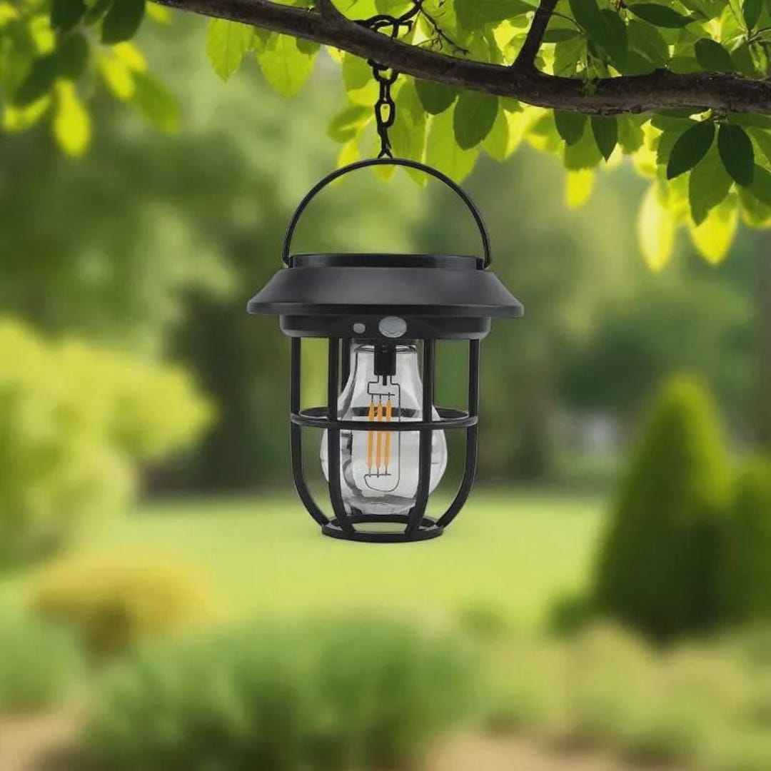 Solar Hanging Lamp Warm Outdoor Decorative Light for Garden Patio ...