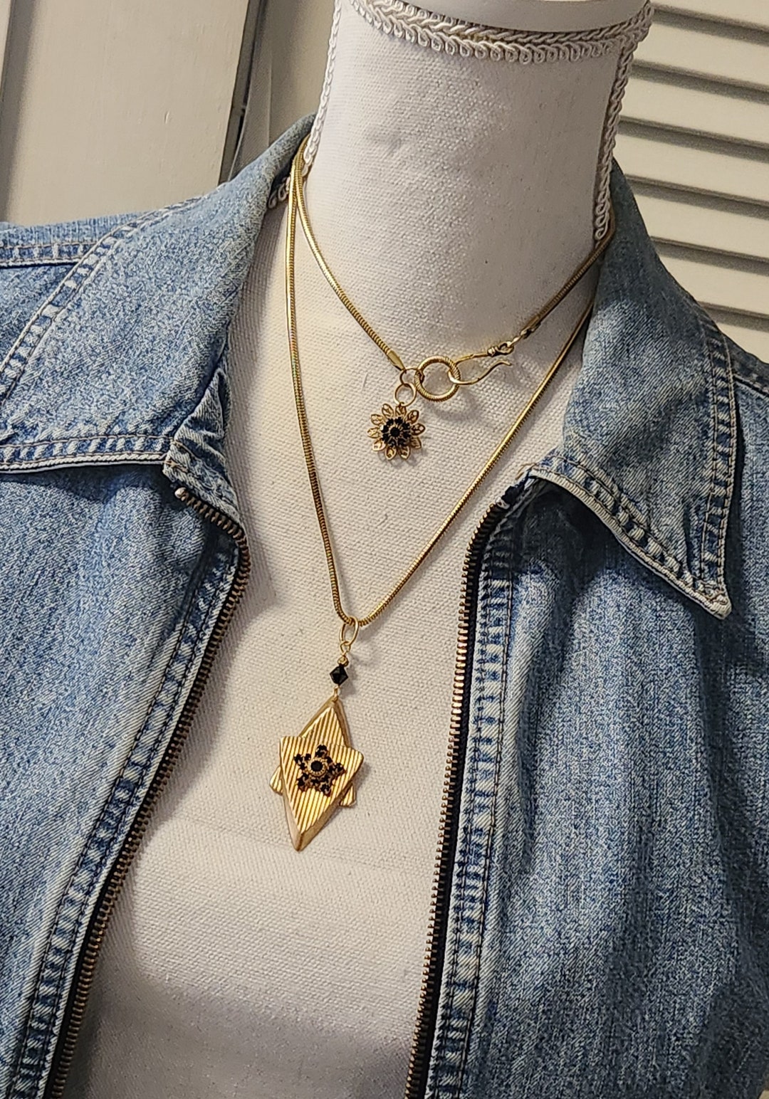 Assemblage Jewish Star Convertible Necklace ~ Unique Religious Jewelry ...