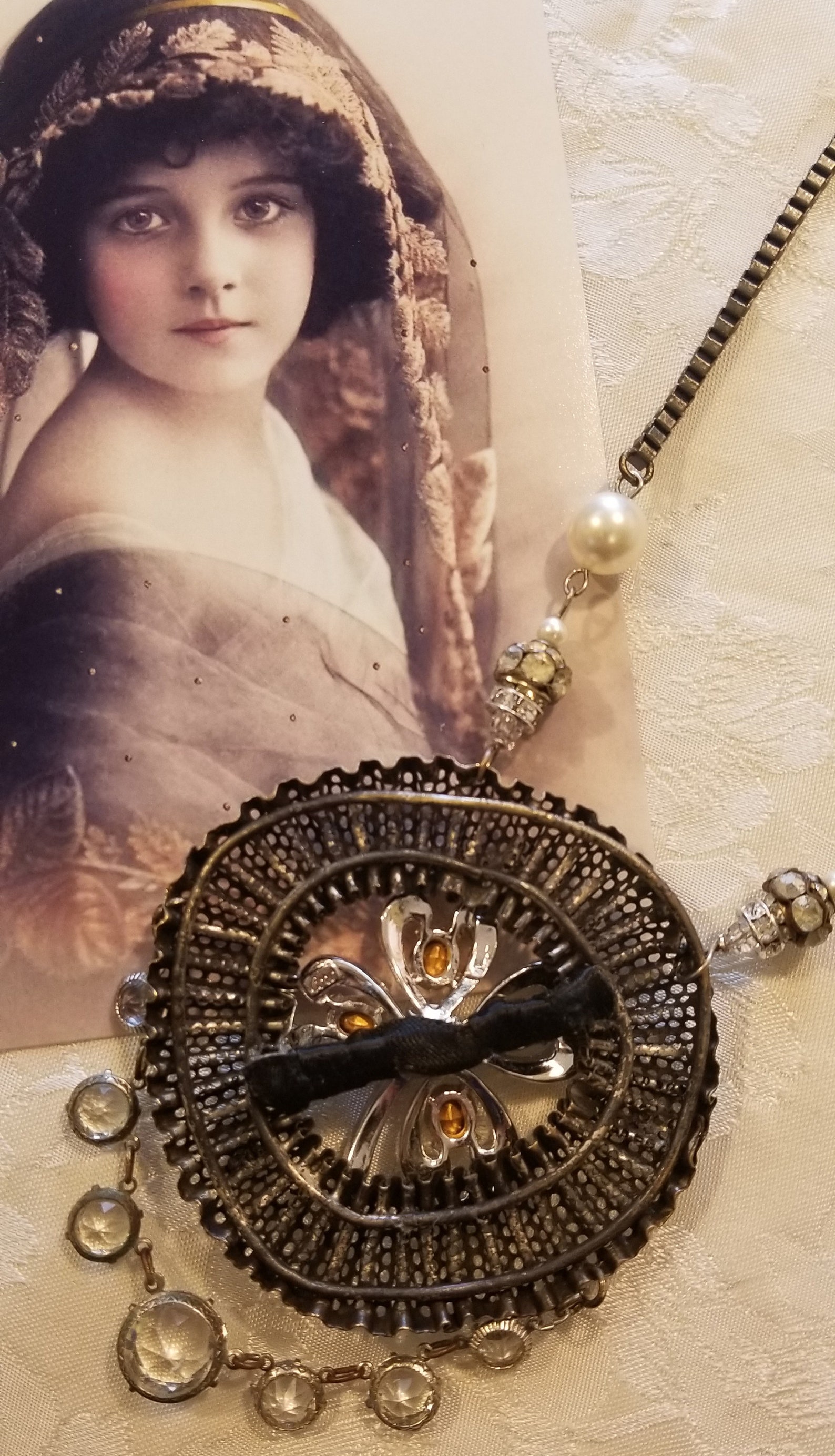 Lucky Clover Statement Necklace Assemblage Jewelry Vintage - Etsy