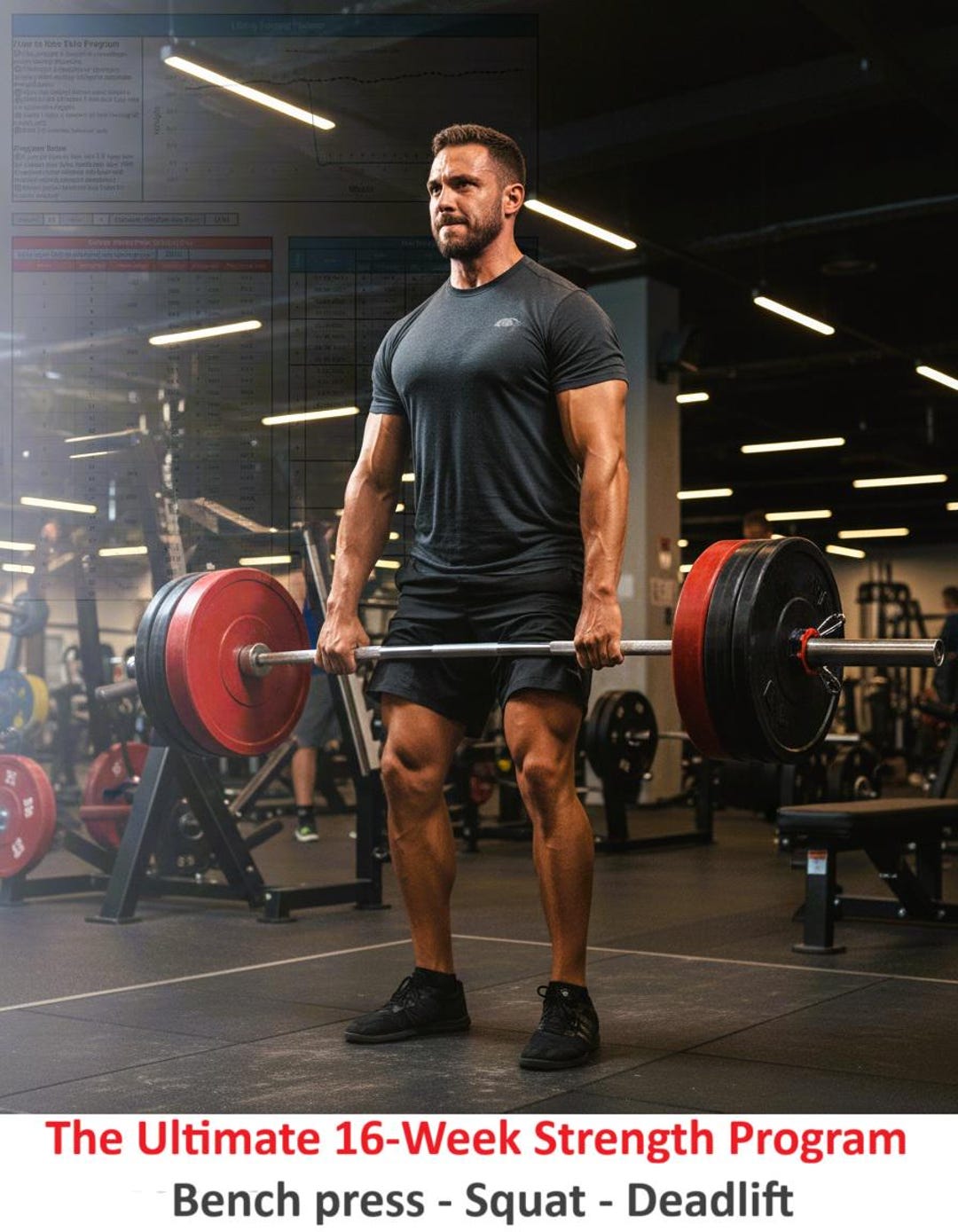 Training Program Plan Excel Spreadsheet for Deadlift, Bench Press ...