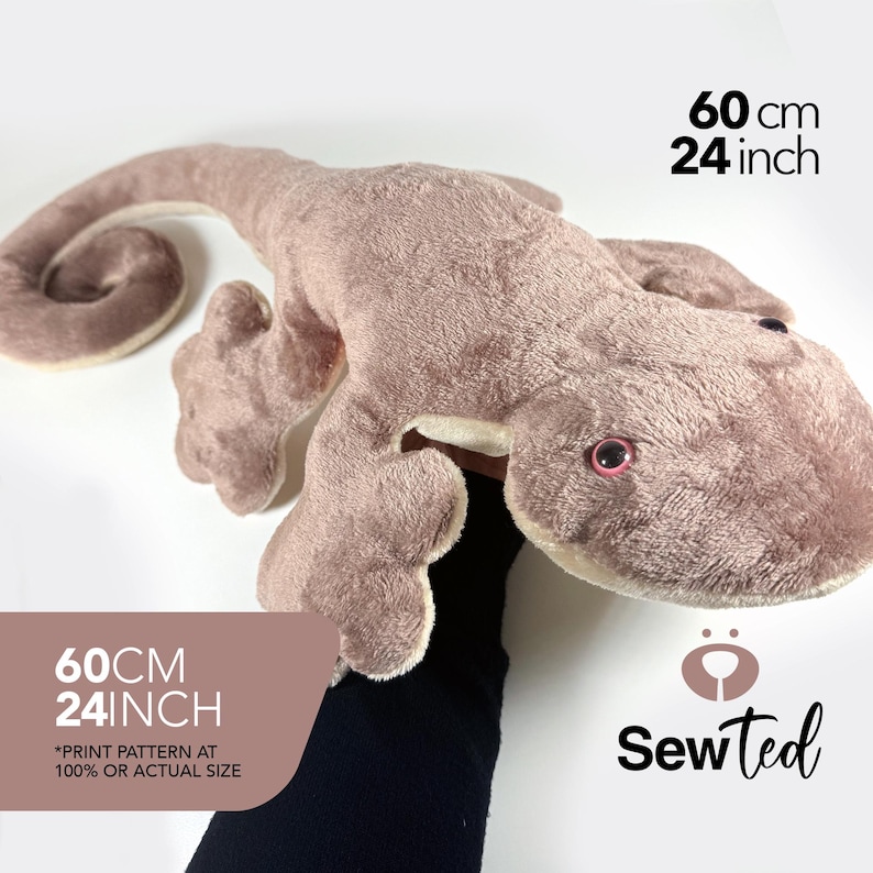 Lizard Sewing Pattern PDF INSTANT DOWNLOAD - Make Your Own Soft Toy ...