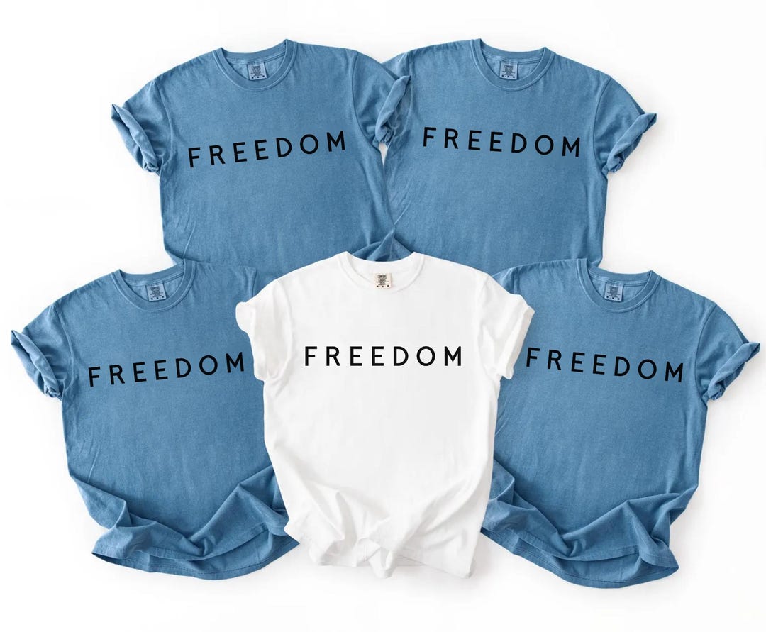 Comfort Colors® Freedom Shirt - Bold Freedom T-shirt - Patriotic USA ...
