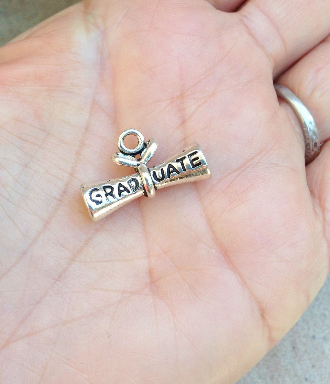 Graduation Charms Graduation Cap Graduation Scroll Charm - Etsy