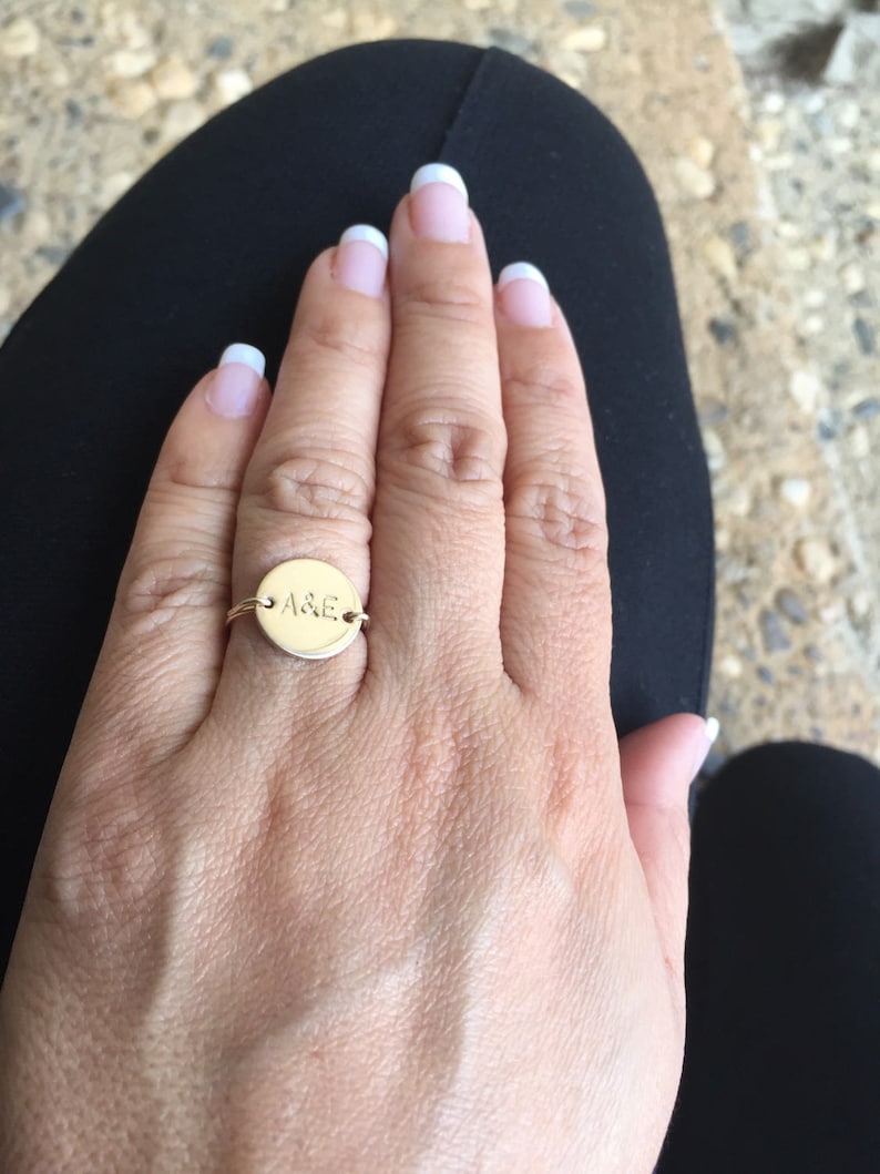 Initial Ring, 14kt Gold Filled Ring, Monogram Ring, Gold Ring ...