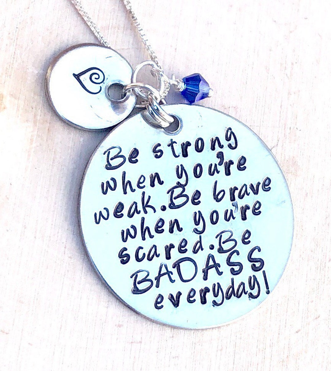 Be Strong, Cancer, Cancer Necklace, Inspirational Necklace, Fight Back ...