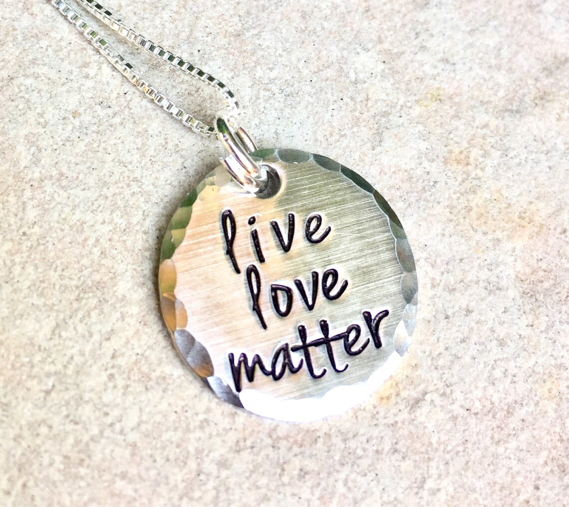 Live Love Matter Personalized Necklace Inspirational | Etsy