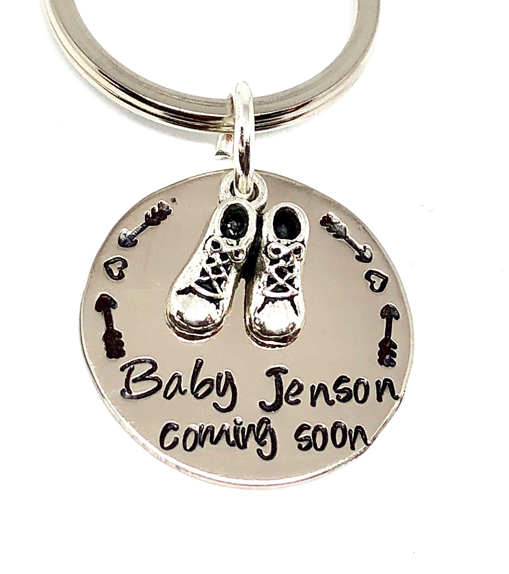 Baby Gift Custom Coming Soon Baby Keychain Baby Shower - Etsy