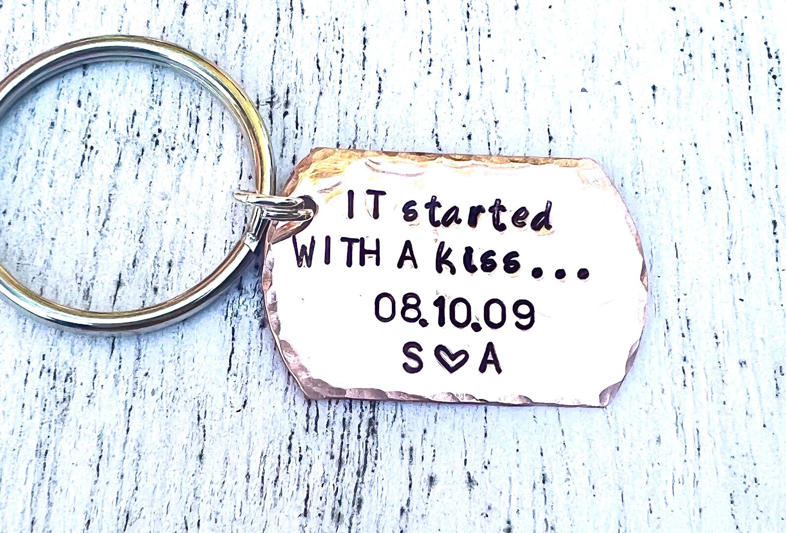 It Started With A Kiss Keychain, Anniversary Gifts for Boyfriend, Gifts ...