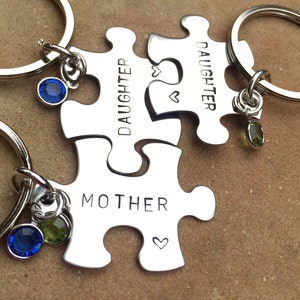 Mother Daughter Keychain,mother Daughter Gifts, Mother's Day Gift, Hand ...