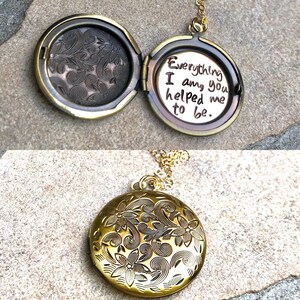 Gifts for Her, Birthday Locket, Gift, Locket Necklace, Message Locket ...