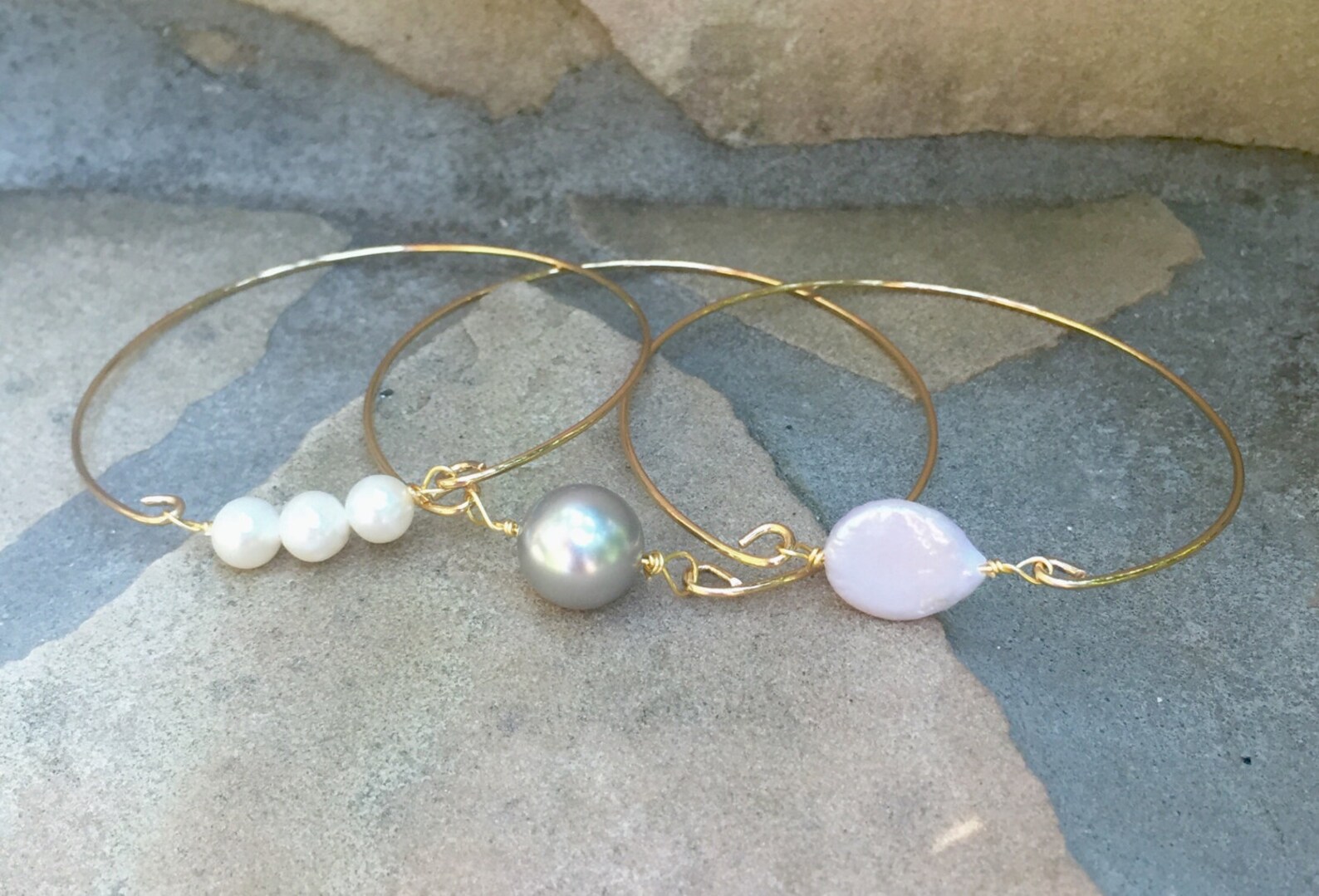 Pearl Bangle Hawaiian Jewelry Hawaiian Bangle Gifts For | Etsy