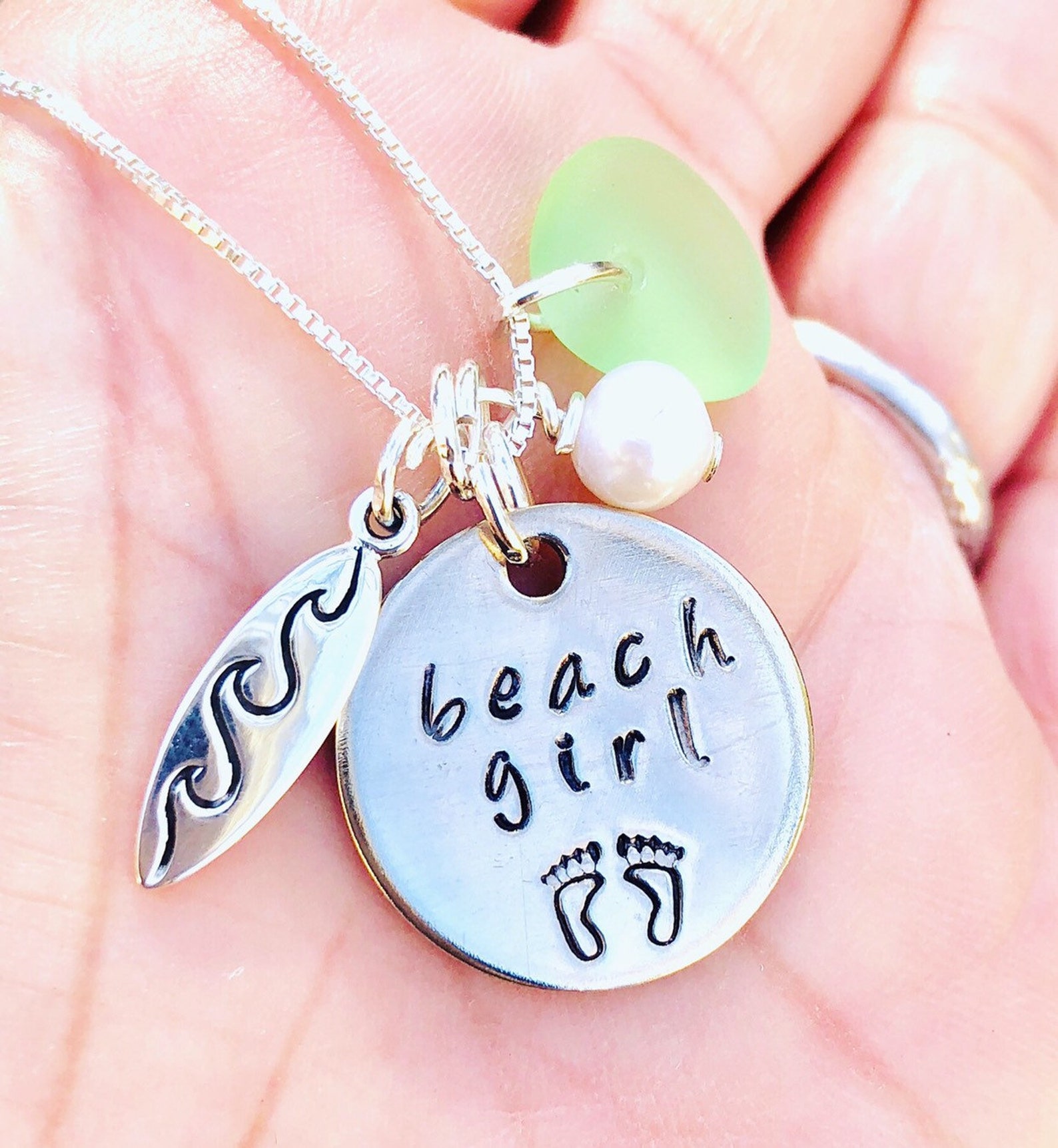 Surfer Girl Necklace Surf Board Necklace Hawaiian Jewelry - Etsy