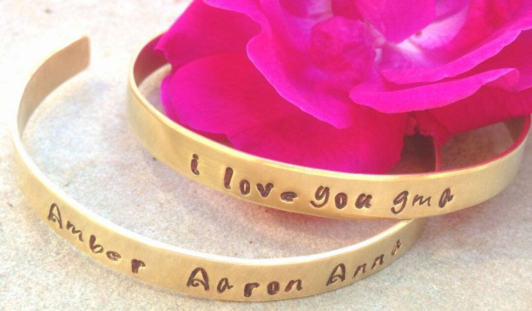 Valentine Gifts Mom, Personalized Cuffs, Bracelet,mother Daughter ...