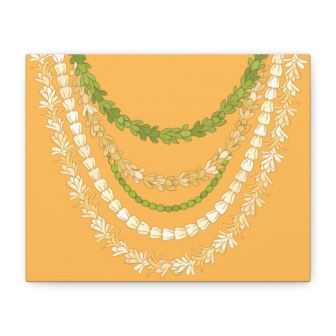 Canvas Art, Hawaiian Lei Decor, Beach Home Artwork, Vacation Vibes Wall ...
