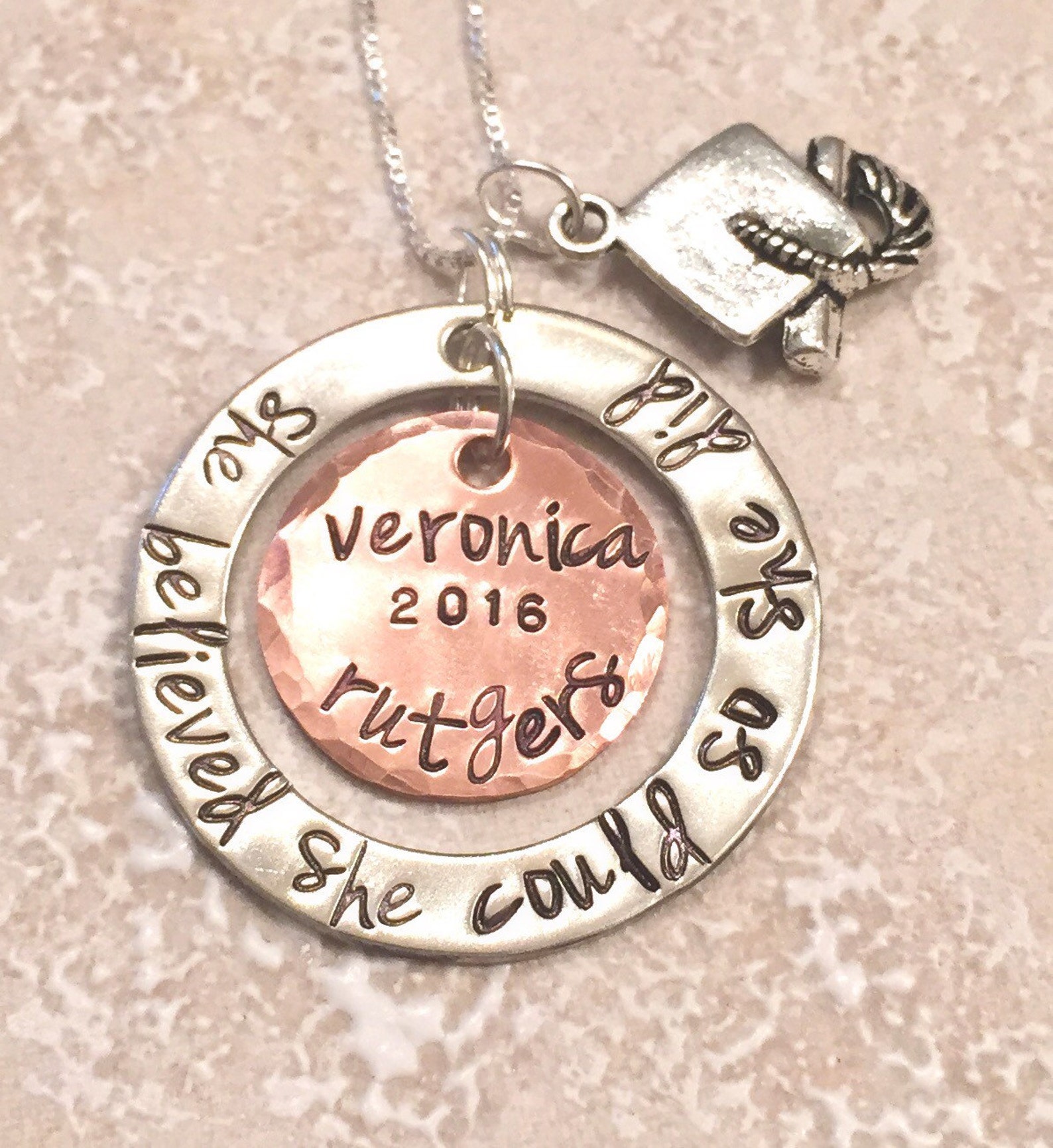 Graduation 2019 Personalized Graduation Necklace High School - Etsy