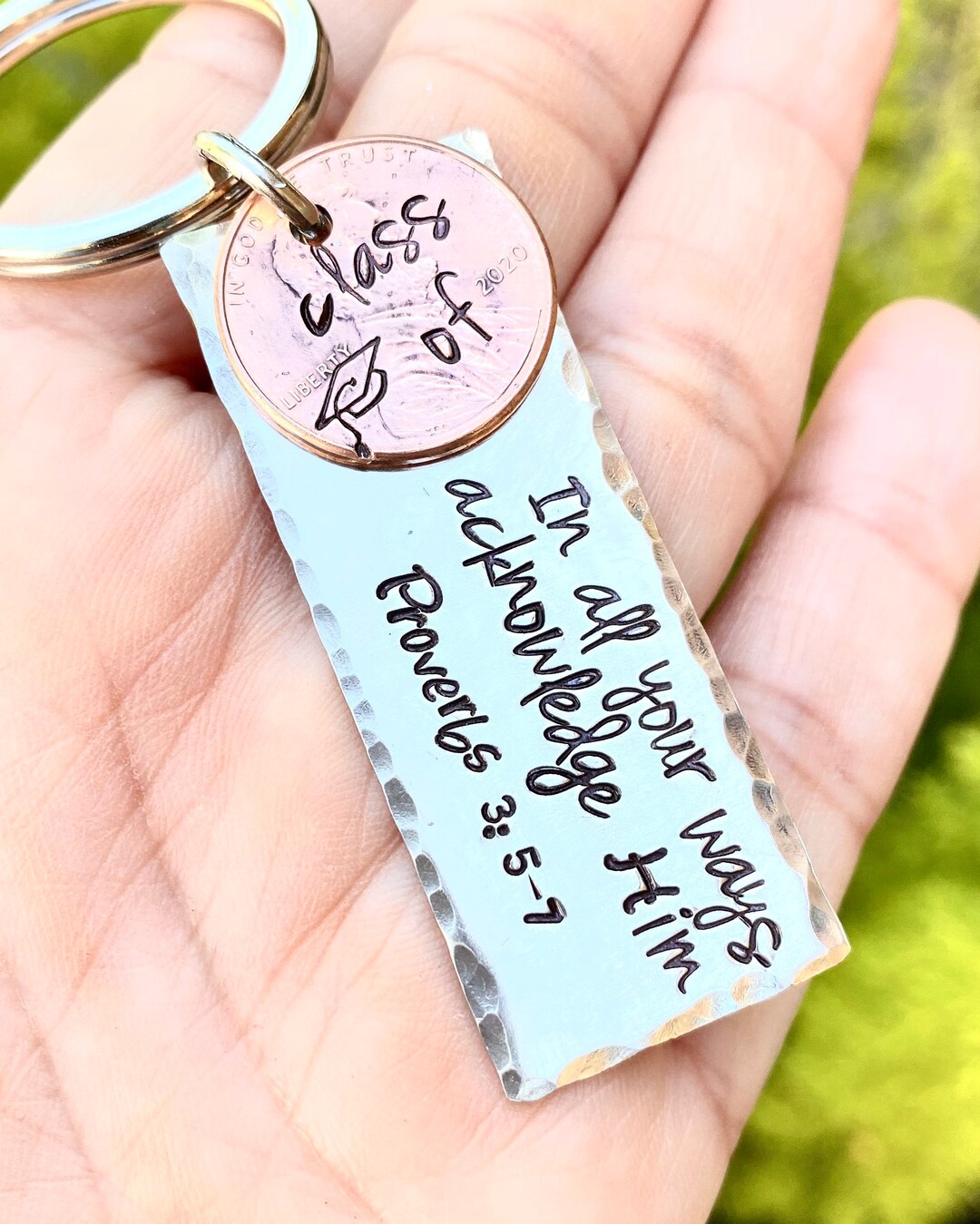 Christian Quote Keychain, in All Your Ways Acknowledge Him, Graduation ...