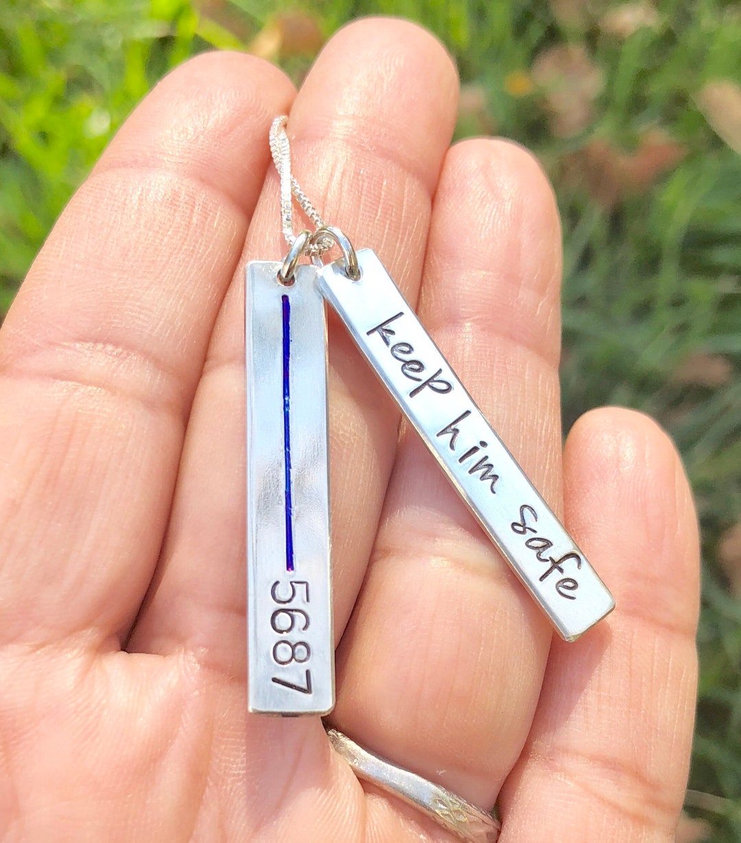 Thin Blue Line, Keep Him Safe, Blue Line Jewelry , Blue Line Wifey ...