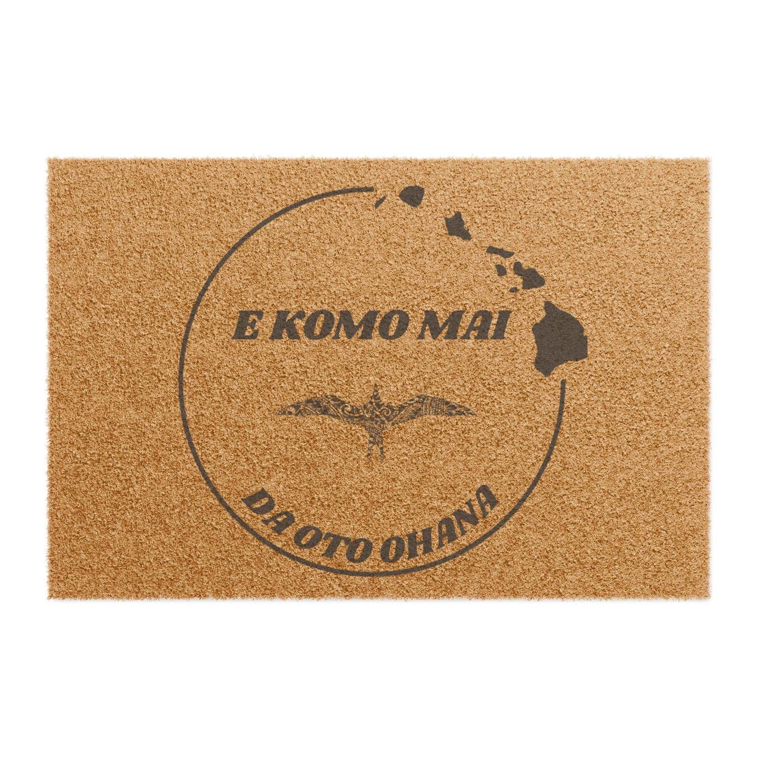 E Komo Mai, Hawaiian Decor, Welcome Mat, Hawaii Gifts, Hawaiian Home ...