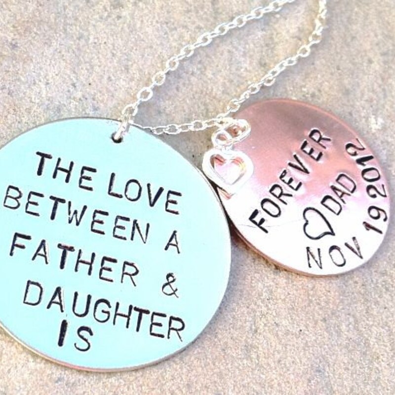 Father Daughter Necklace - Etsy