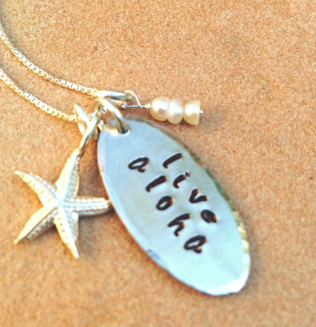 Live Aloha Necklace ,hawaiian Necklace, Aloha Necklace, Aloha, Hawaiian ...
