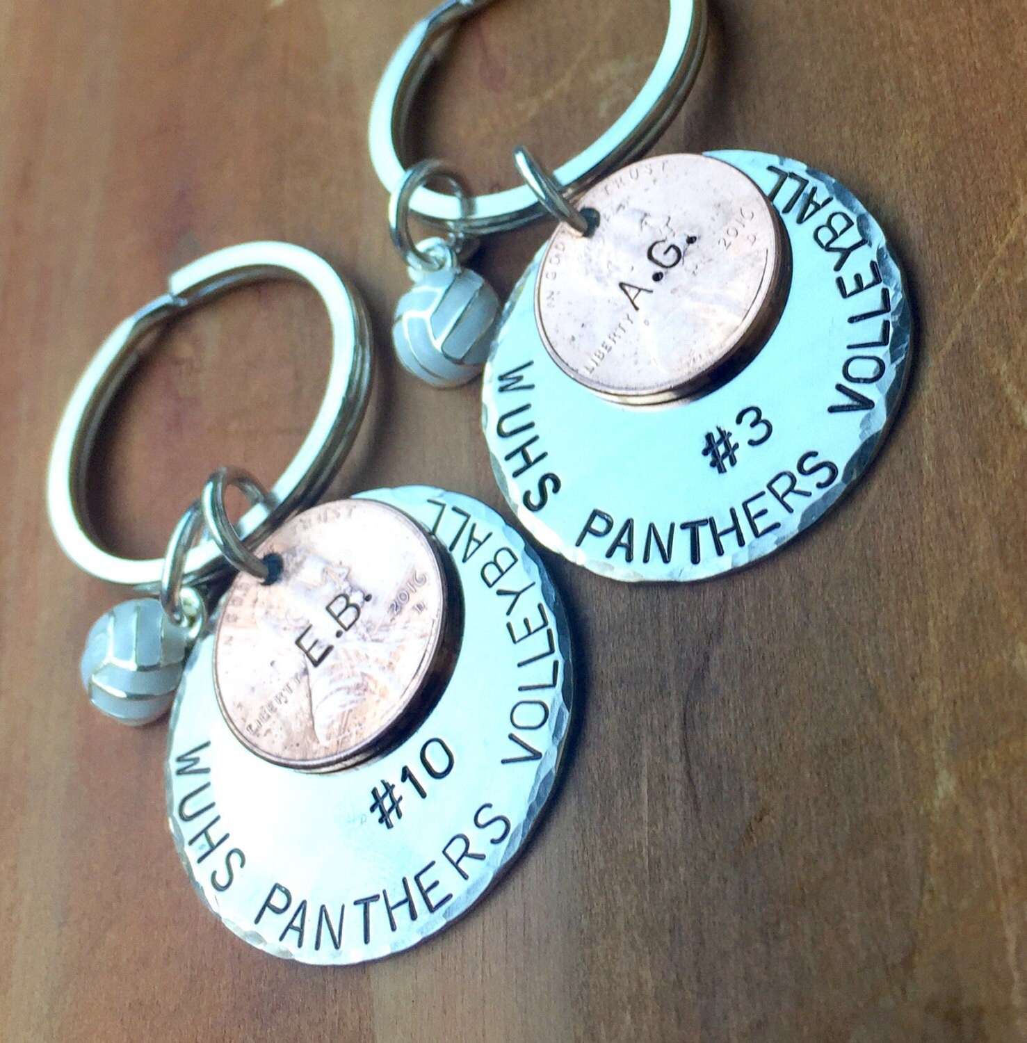 High School Gifts, High School Sports Keychain, Volleyball Keychain ...