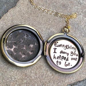 Gifts for Her, Birthday Locket, Gift, Locket Necklace, Message Locket ...