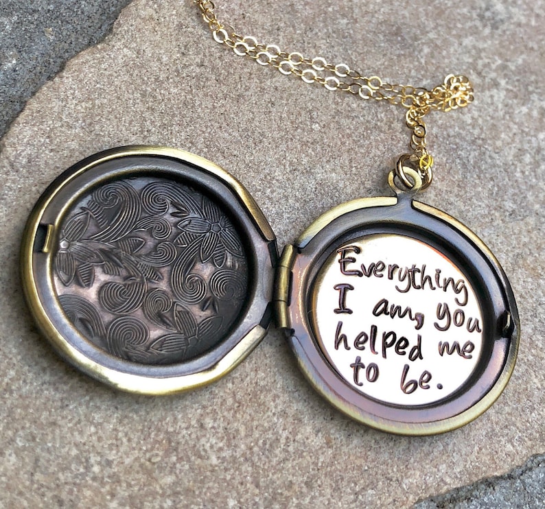 Gifts for Her Birthday Locket Gift Locket Necklace Message - Etsy