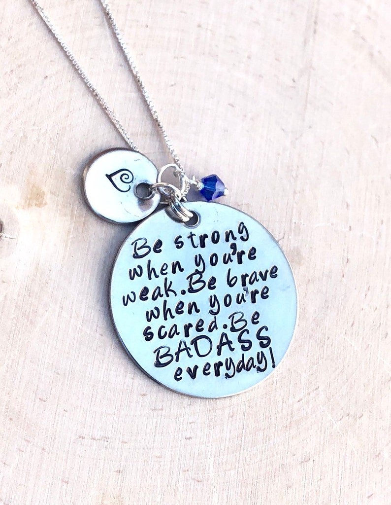 Be Strong cancer cancer necklace inspirational necklace | Etsy