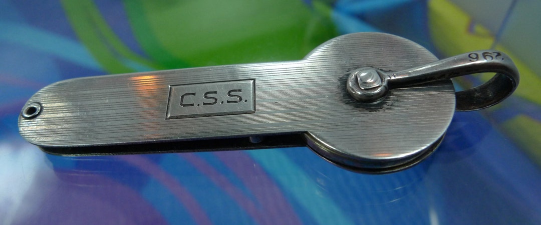 Unique Vintage Art Deco Key Chain Sterling Folding Key Case Key Ring ...