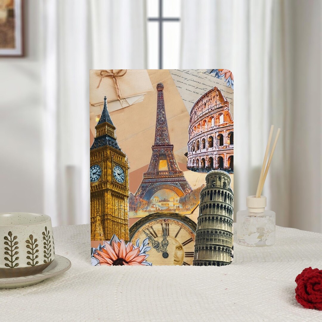 Iconic Landmarks Collage iPad Case 2025 Air M3 A16 Pro M5 13" 11" 2024 ...