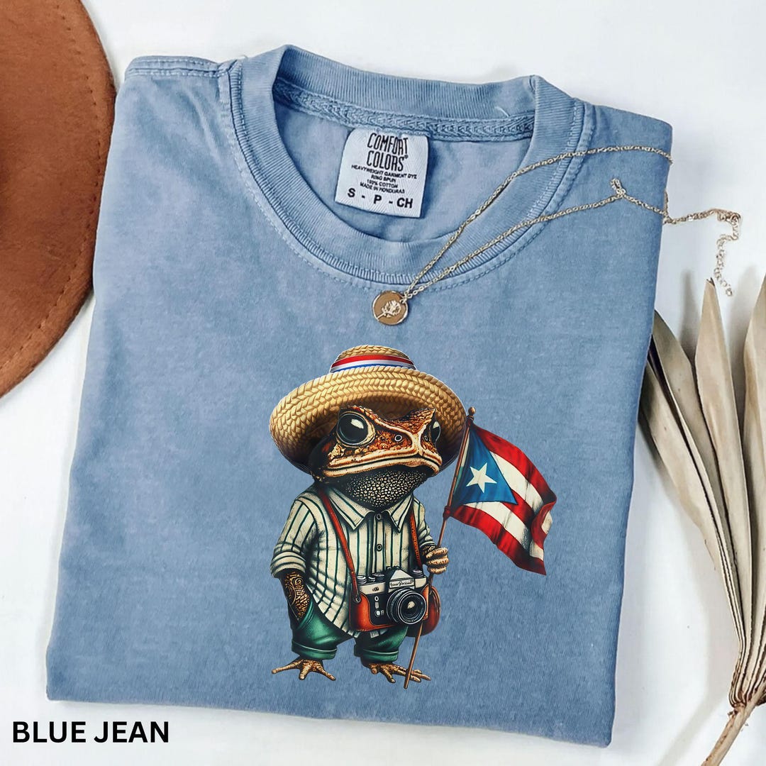Coqui Frog Tourist Shirt, Puerto Rican Pride Tee, Comfort Colors ...