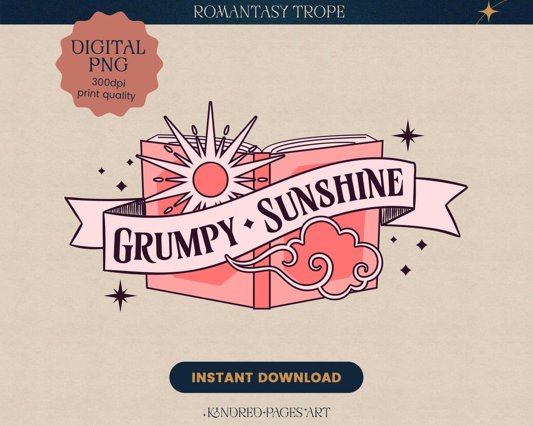 Grumpy X Sunshine Sticker Romance Tropes Digital Sticker PNG for ...