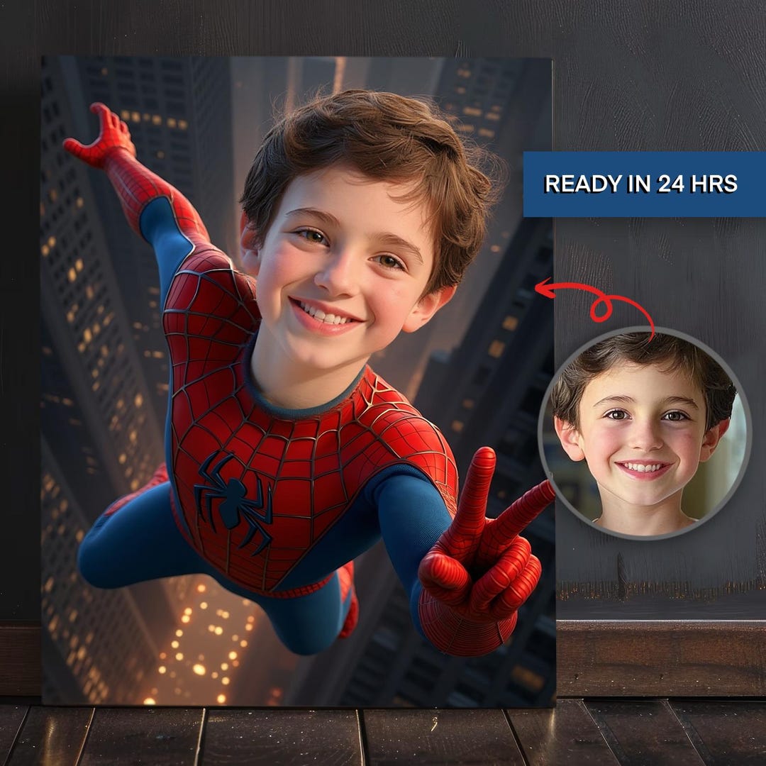 Personalized Hero Portrait – Custom Comic Wall Art – Digital Download ...