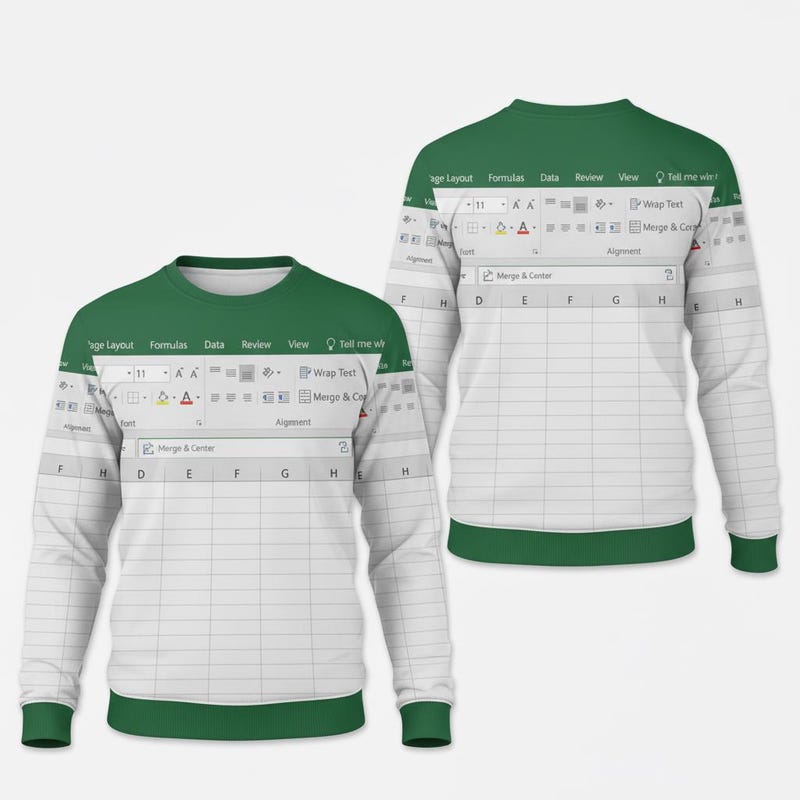 Excel Spreadsheet Sweater - Etsy