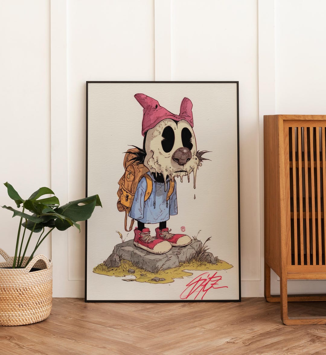 Melting Cartoon Character Street Art Print - Edgy Pop Surrealism Urban ...