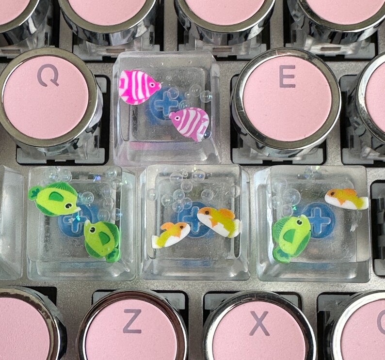 Aquarium WASD Keycaps Transparent Keycap Set Fish Keycaps - Etsy