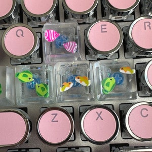 Aquarium WASD Keycaps, Transparent Keycap Set, Fish Keycaps, Custom ...