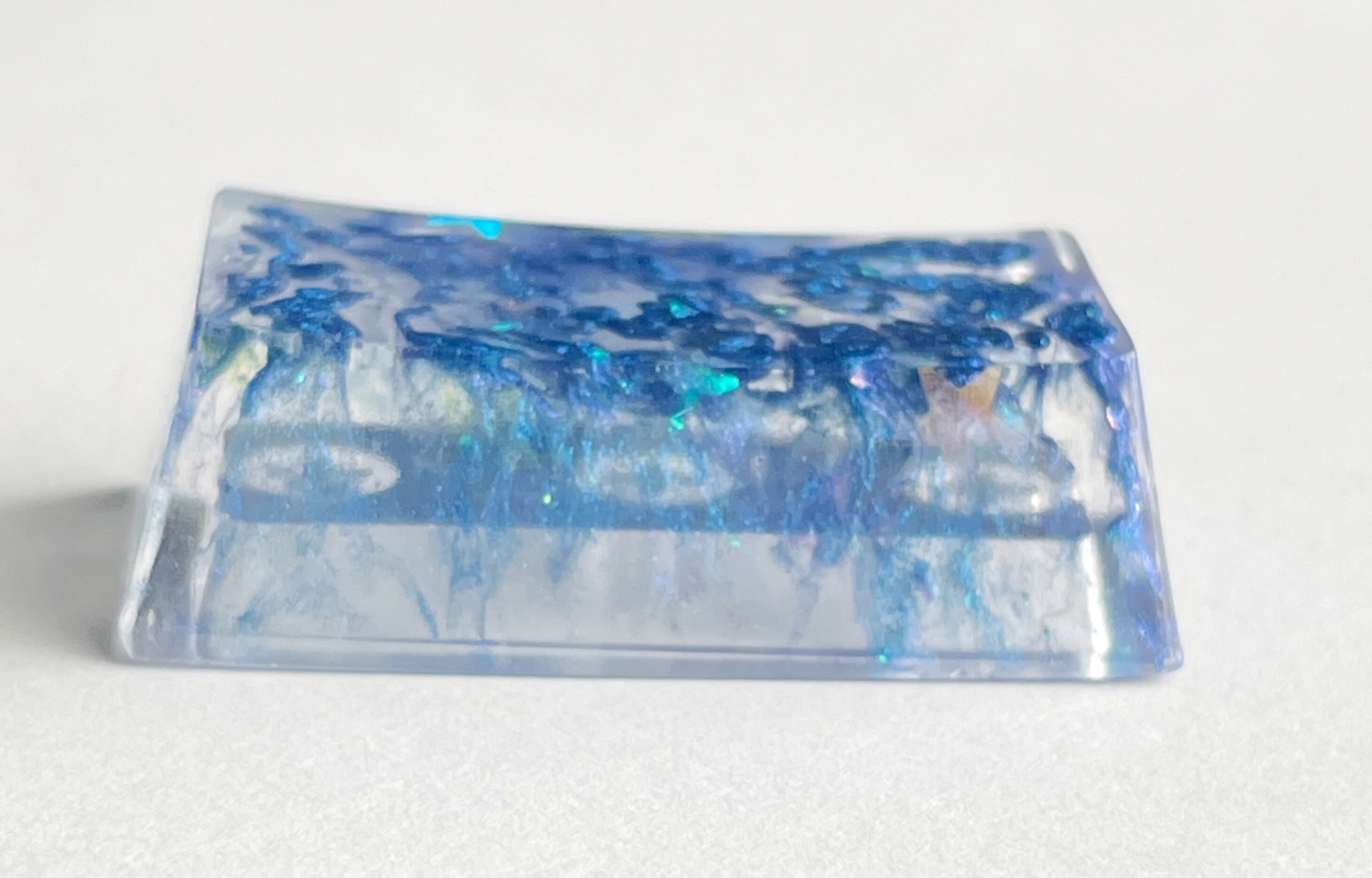 Blue keycap artisan resin keycap handmade blue keycap | Etsy