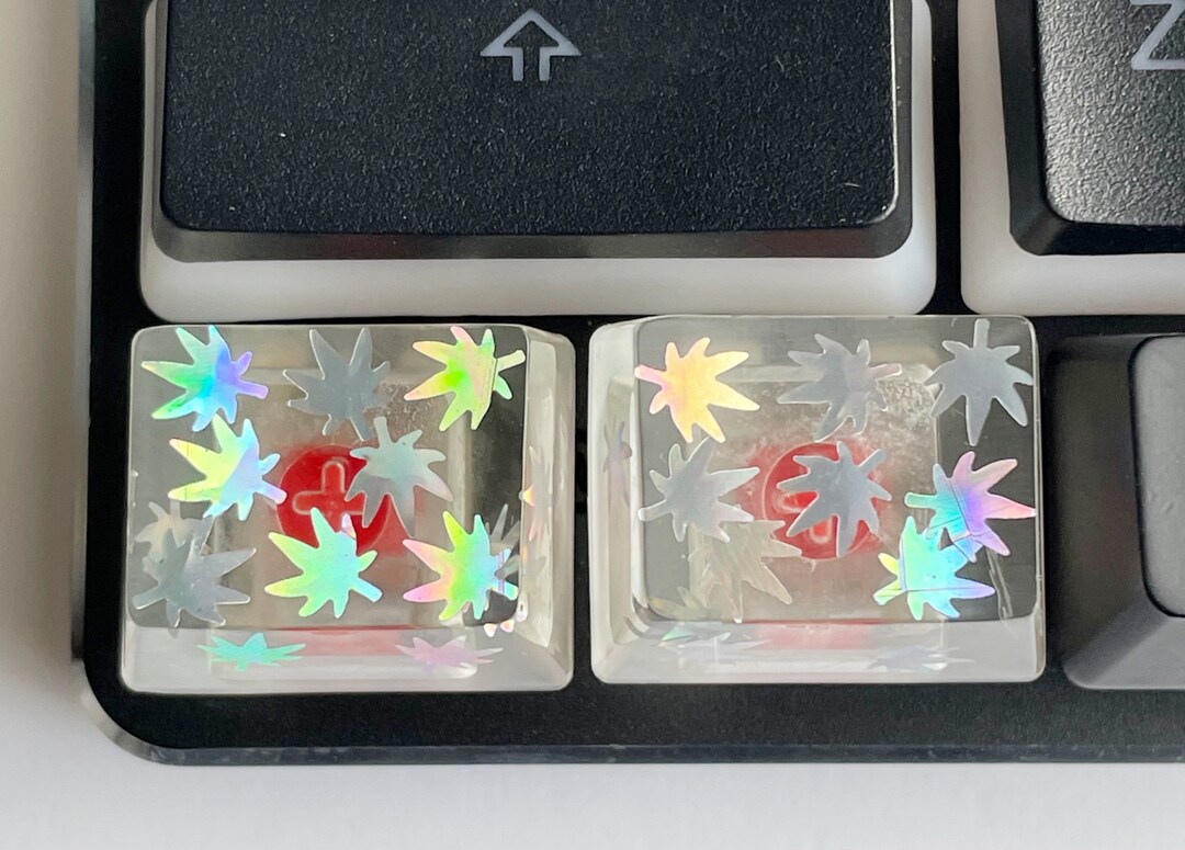 Weed Leaf Ctrl Keycap High Keycaps Silver Holographic Weed - Etsy