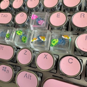 Aquarium WASD Keycaps, Transparent Keycap Set, Fish Keycaps, Custom ...