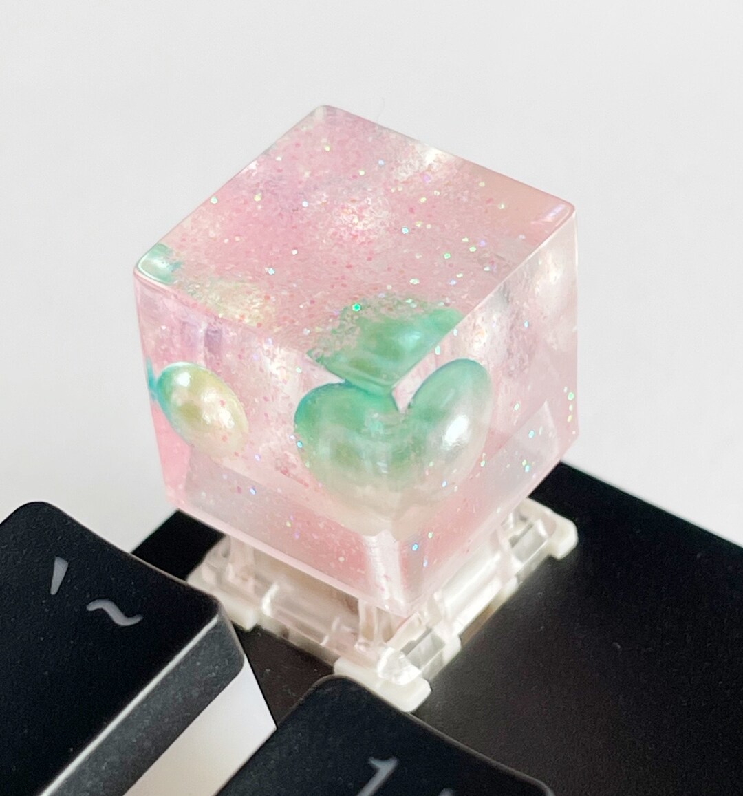 Pink Glitter Keycap, Resin Accent Keycap, Novelty ESC Keycap, Cube ...