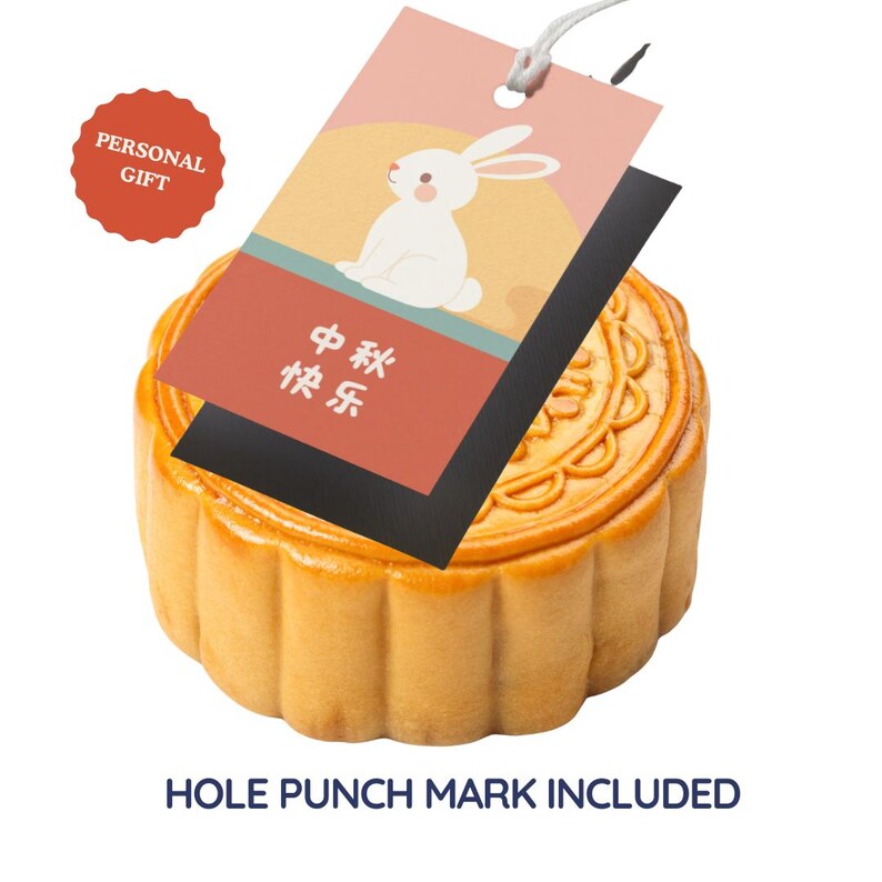 Moon Festival Gift Tags: Rabbit & Mooncake Art Trung Thu, Tsukimi ...
