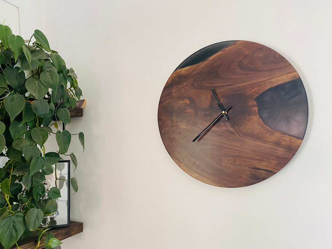 Walnut Clock, Midcentury Modern Clock - Etsy