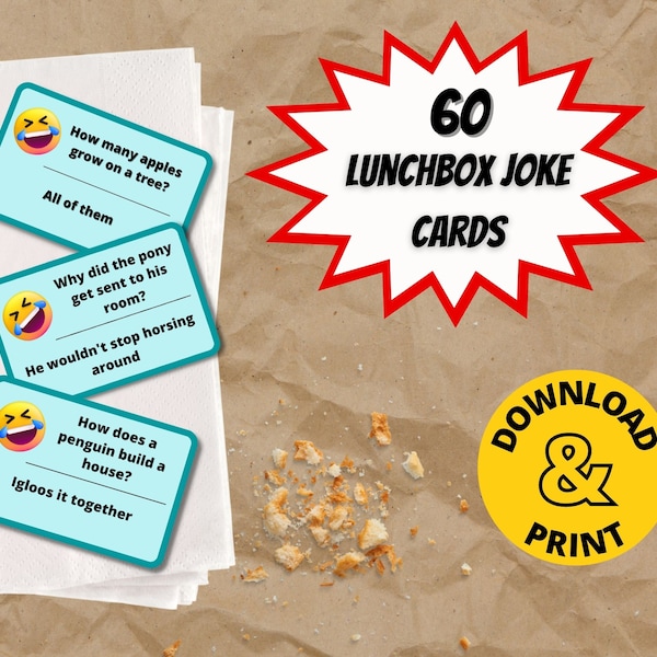 Kids Joke Cards Printable - Etsy