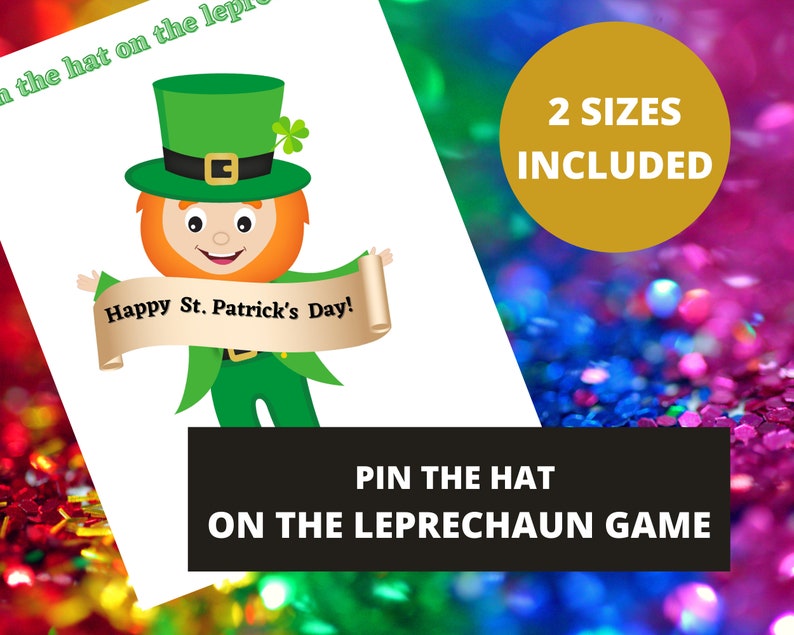 Pin the Hat on the Leprechaun Game - Etsy