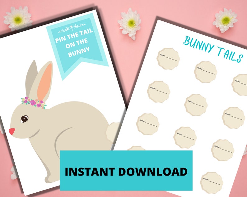 Pin the Tail on the Bunny Easter Game Digital Download - 2 Sizes - Etsy