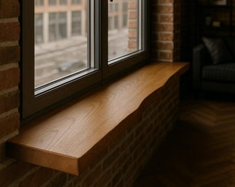 Solid Wood Windowsill – Live Edge Sill in Oak, Ash, or Walnut for ...